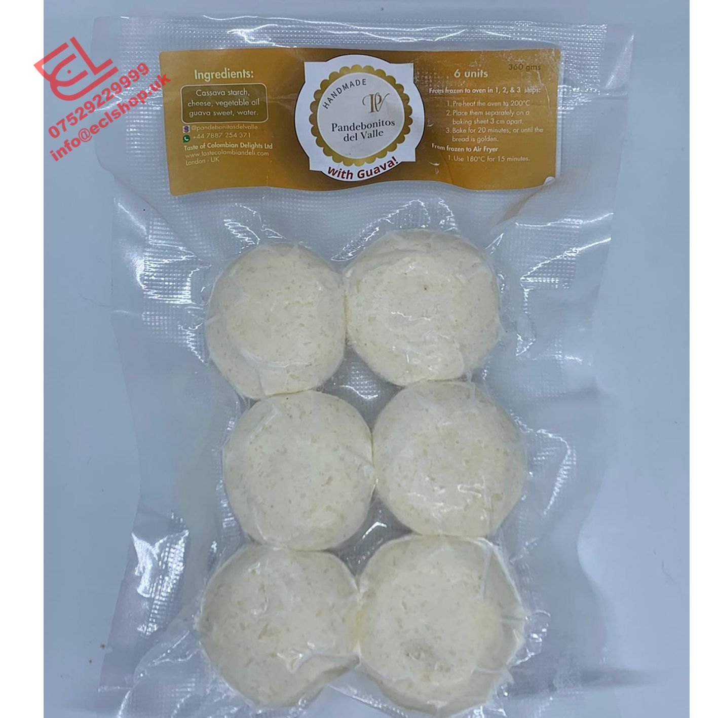 Pandebonos con Guayaba listos para Hornear 6 x 60 g (taste of colombia ...